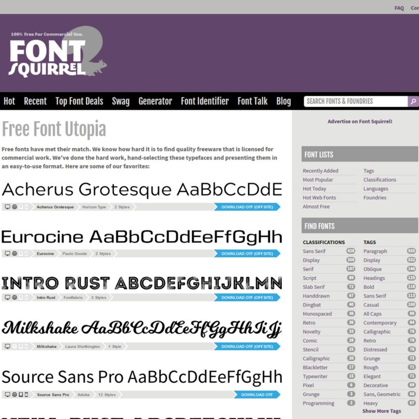 Font Squirrel - my Creative Toolkit