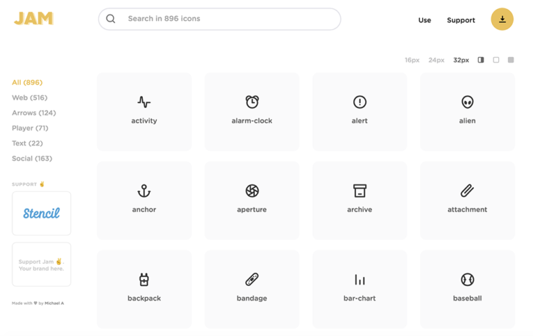 Jam Icons - my Creative Toolkit