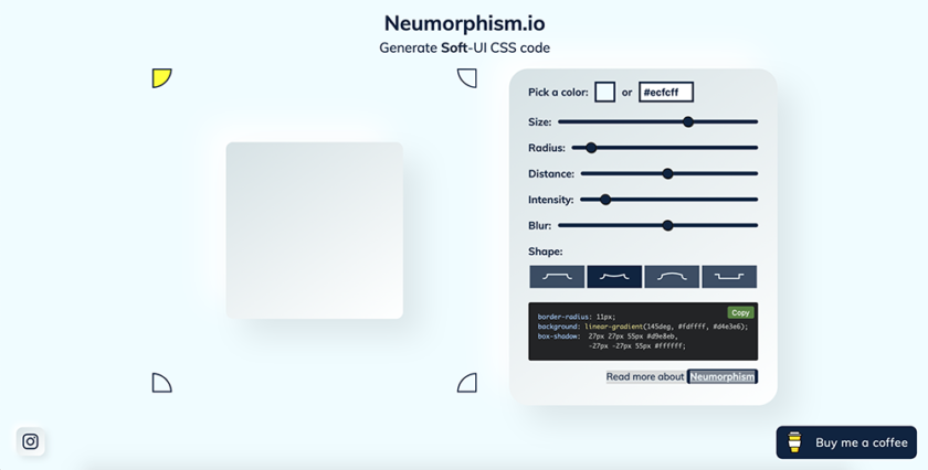 Neumorphism Css Generator My Creative Toolkit